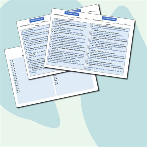 Рабочий лист по английскому языку Past Tenses Simple Continuous