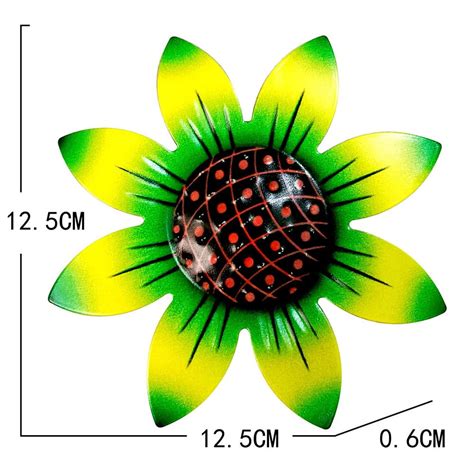 Yannee Metal Flowers Wall Art Garden Yard Patio Outdoor Sculpture
