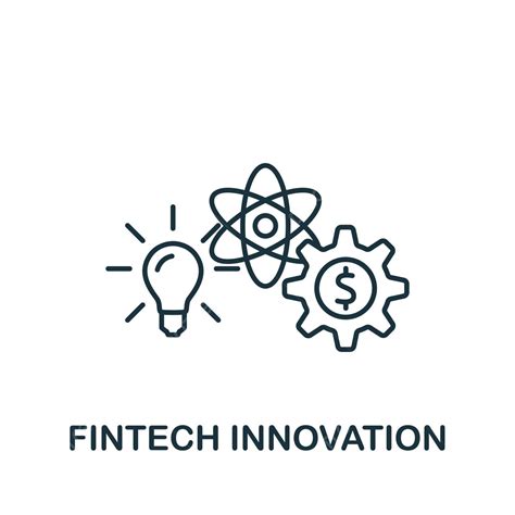 Simple Monochrome Fintech Industry Icon For Infographics Web Design And Templates Innovating