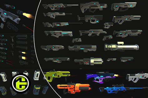 Low Poly Guns and Weapons Pack 3D 銃器 Unity Asset Store