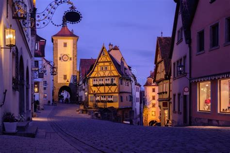 Plonlein Rothenburg Ob Der Tauber Bavaria Germany Editorial Stock
