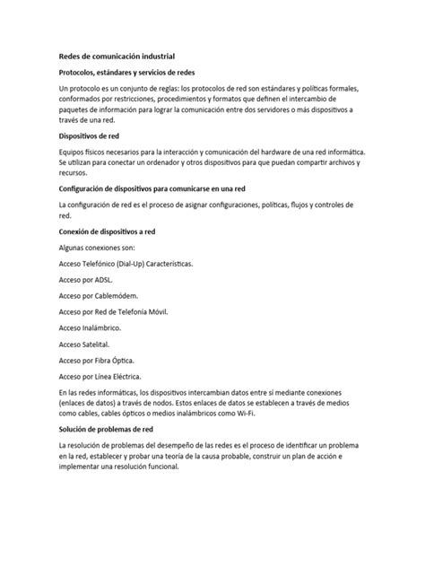 Redes De Comunicación Industrial Pdf Red De Computadoras Controlador De Interfaz De Red