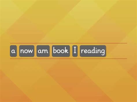 Present Continuous Affirmative Form Unjumble