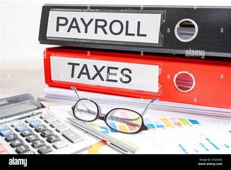 Payroll Taxes Binder Data Finance Report Business With Graph Analysis
