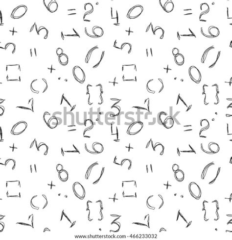 numbers background mathematical seamless pattern numbers stock vector