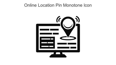 Online Location Pin Monotone Icon In Powerpoint Pptx Png And Editable Eps Format PPT Sample