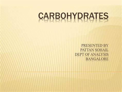 Chemistry Classification Properties Of Carbohydrates PPT Free