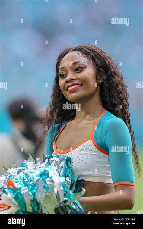 Miami Fl Usa One Of The Miami Dolphins Cheerleaders During An Nfl