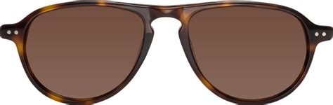 Tortoise Keyhole Bridge Grandpa Aviator Tinted Sunglasses With Brown