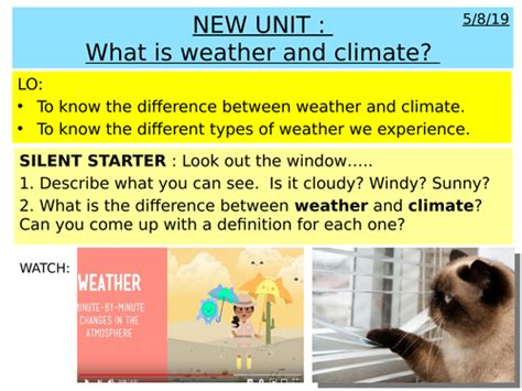 Weather And Climate Introduction Lesson Teaching Resources