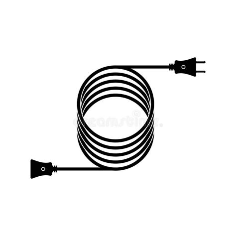 Extension Cord Simple Vector Icon Illustration In Flat Design Stock Vector Illustration Of