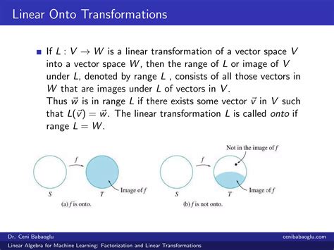 3 Linear Algebra For Machine Learning Factorization And Linear Transformations Pdf