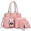 Soperwillton Women S Fashion Handbags Tote Bags Shoulder Bag Top Handle Satchel Purse Set Pcs