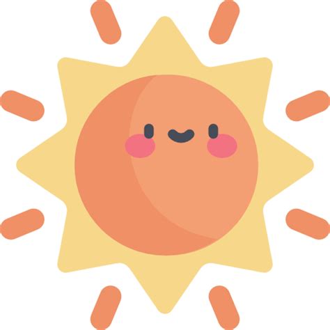 Sun Kawaii Flat Icon