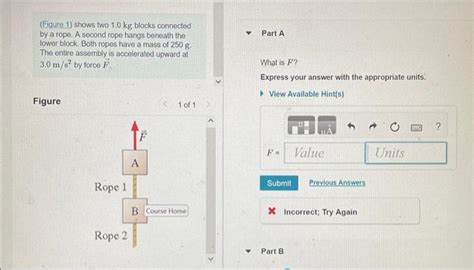 Solved Figure 1 Shows Two 1 0 Kg Blocks Connected By A Chegg