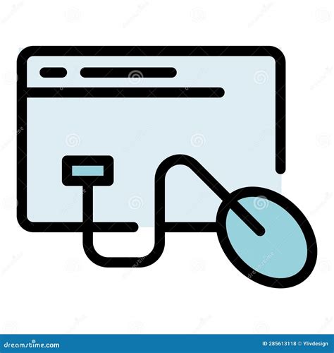 Cms Web Mouse Icon Vector Flat Stock Vector Illustration Of Code