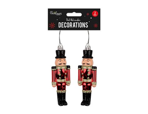 Wholesale Red Nutcracker Decorations 2pk