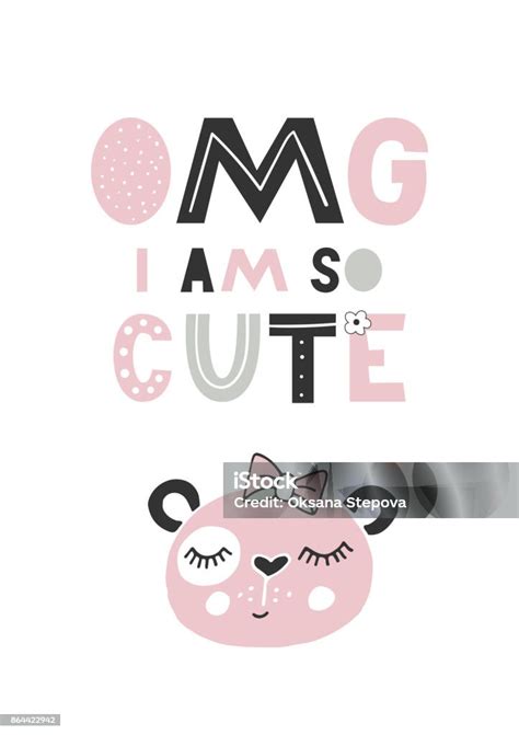 세상에 나 너무 귀여운독특한 손으로 그려진된 보육 포스터 스 칸디 나 비아 스타일에서 Handdrawn 글자와 벡터 일러스트