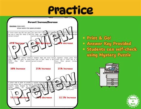 7th Grade Math Percent Increase Decrease Guided Notes Worksheet W Selfcheck