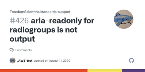 Aria Readonly For Radiogroups Is Not Output · Issue 426