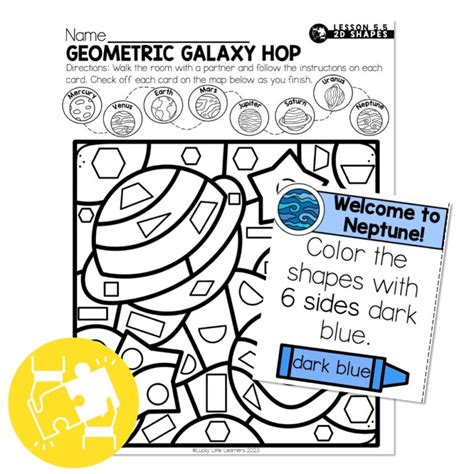 Lucky To Learn Math 1st Grade Geometry Lesson 55 Identify And Draw 2d Shapes