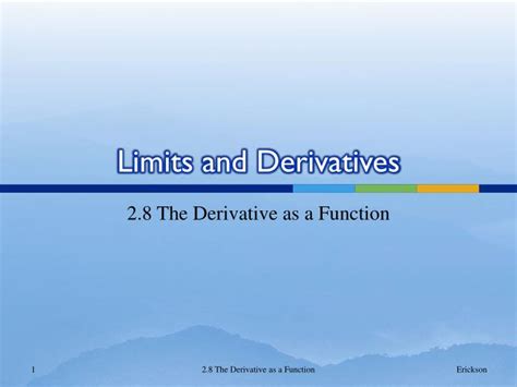 PPT Limits And Derivatives PowerPoint Presentation Free Download ID