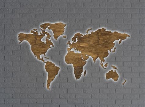 World Map Led World Map Light World Map Neon Sign Map Lamp Etsy Australia