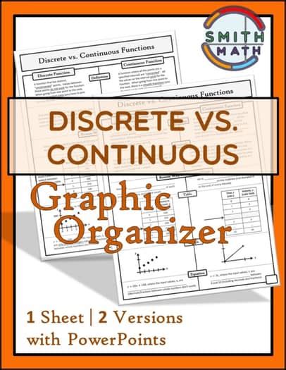 Discrete Vs Continuous Graphic Organizer By Smith Math Tpt