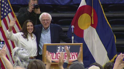 Aoc Bernie Sanders In Colorado For Fighting Oligarchy Rallies