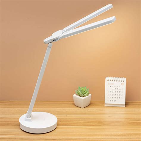 Lampka lampa podwójna LED biurkowa stojąca na biurko Alogy z akumulatorem szkolna kreślarska
