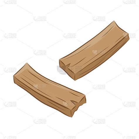 白色背景上的木板隔离图解