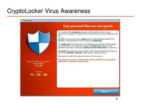 Ppt Cryptolocker Virus Awareness Powerpoint Presentation Free