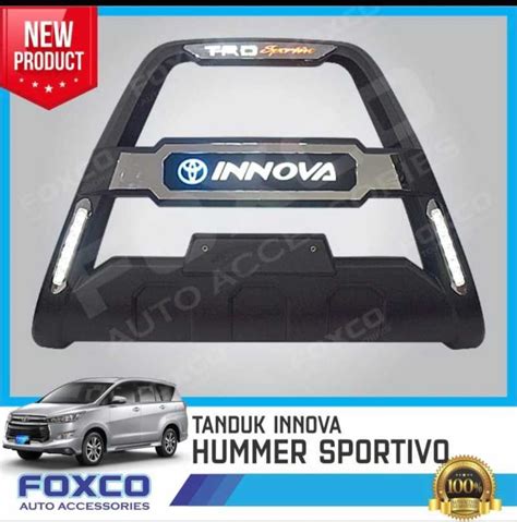 Jual Tanduk Bumper Depan INNOVA TRD SPORTIVO With LED Model Hummer Di