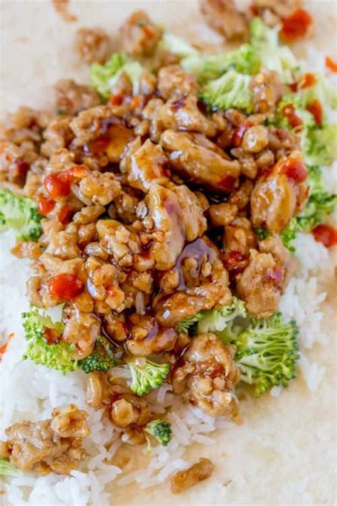 Easy Orange Chicken Burrito Recipe Dinner Then Dessert