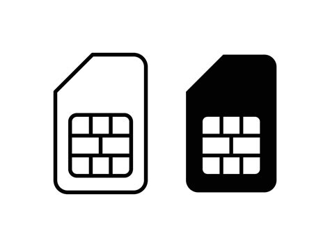 Sim Card Icon Set SIM Icons Set Linear Icons Of Sim Cards Sim Card Icon Black Line Art Logo