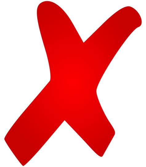 X Mark Check Mark Scalable Vector Graphics Computer File Red Cross
