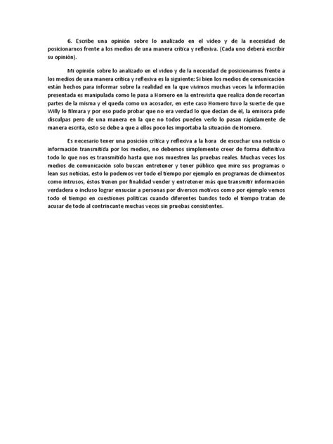 Opinion Sobre Un Capitulo De Los Simpons Pdf