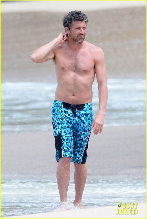 Shirtless Patrick Dempsey Continues His Beach Vacation With Wife Jillian Photo 3585390