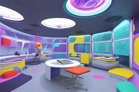 Premium Ai Image Advanced Materials Futuristic Science Lab