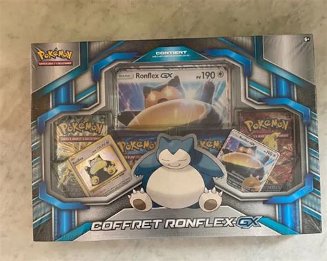 COFFRET POKEMON FRANCAIS RONFLEX GX 2x Booster DRACAUFEU XY EVOLUTIONS