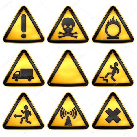 Peligro De Advertencia Triangular De Símbolos Fotografía De Stock