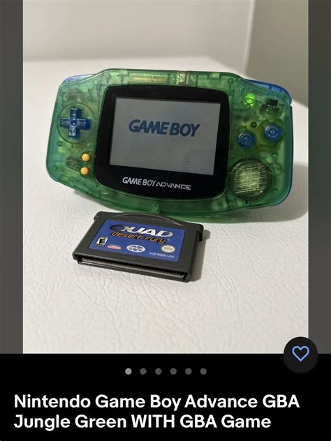 [usa] Gba Model Agb 001 Jungle Green With Blue Buttons And Glass