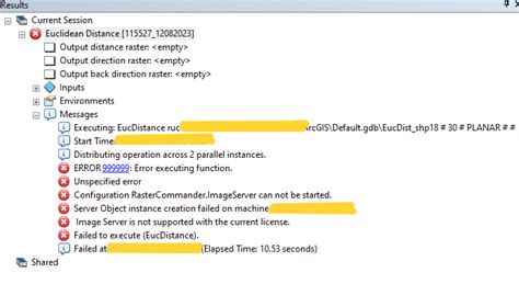 euclidean distance error in arcmap esri community
