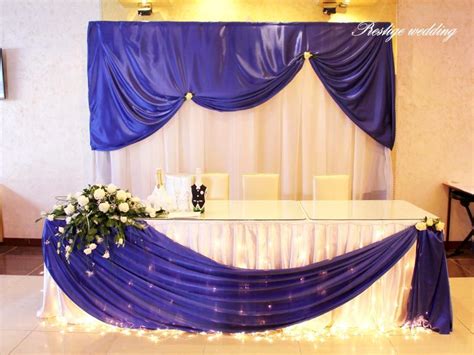 Оформление стола молодоженов синим цветом Decoração De Festa De