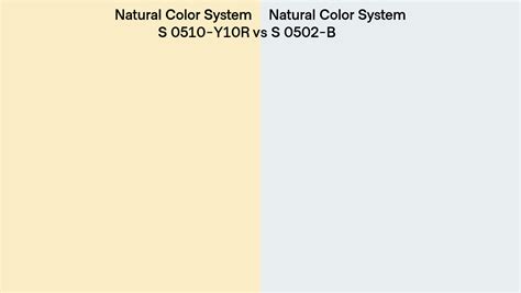 Natural Color System S 0510 Y10r Vs S 0502 B Side By Side Comparison