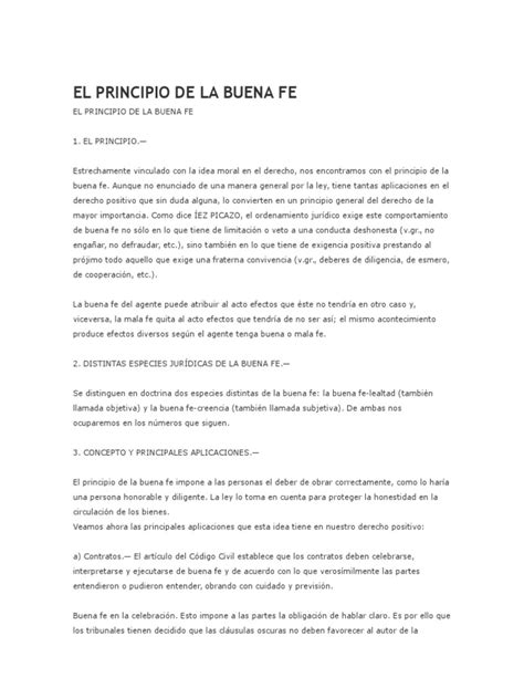 El Principio De La Buena Fe Pdf Posesión Ley Propiedad