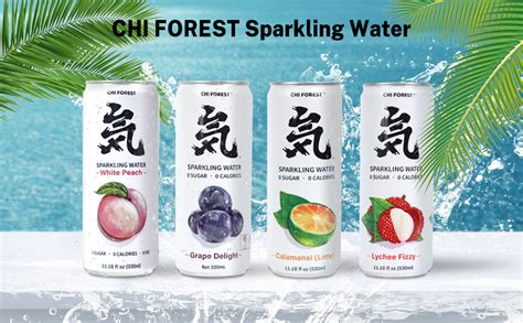Chi Forest Sparkling Water Lychee Fizzy Flavored Bubbly