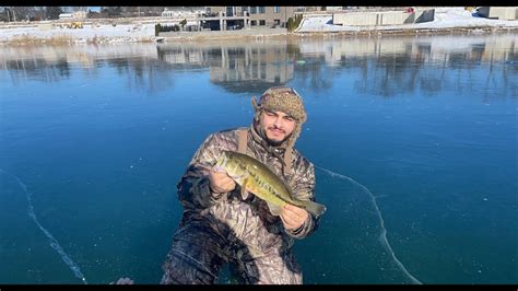 Michigan Ice Fishing Bass Pike Crappie Bluegill And Rock Bass Youtube