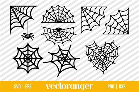 Spider Web Silhouette Svg Cut File Bundle Vectoranger