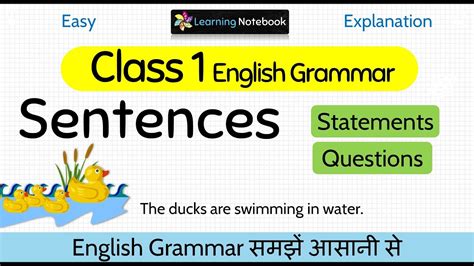 Class Sentences Class English Grammar Sentences Youtube